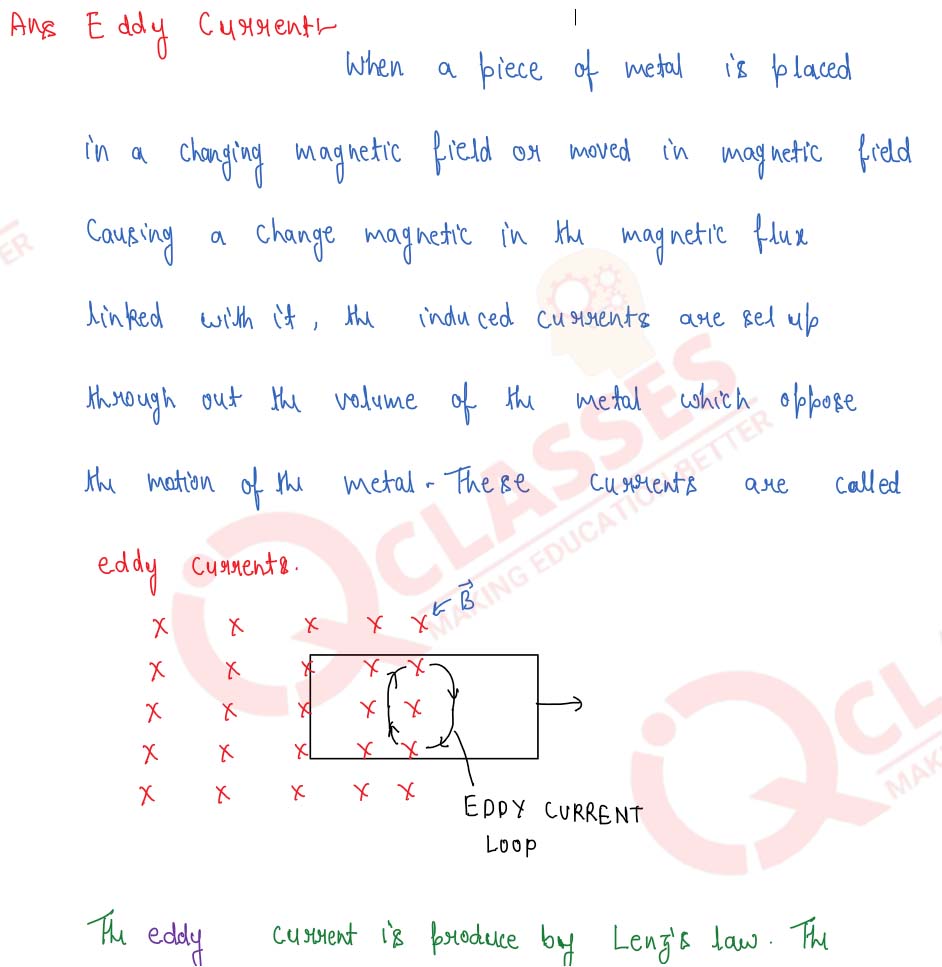 class12 ISC Physics Nootan Chapter Electromagnetic Induction