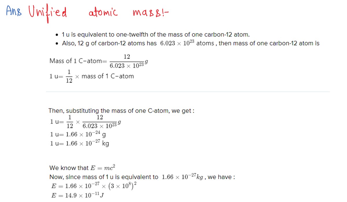 class12 ISC Physics Nootan Chapter Mass Energy Equivalence