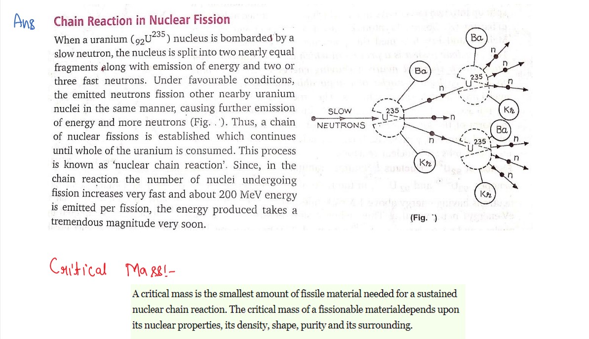 class12 ISC Physics Nootan Chapter Nuclear Fission and Nuclear Fusion