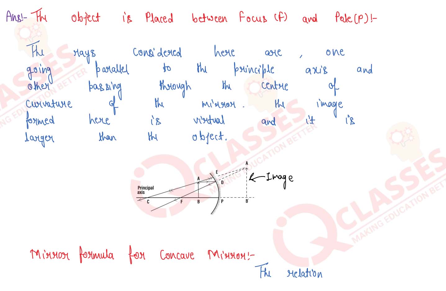 class12 ISC Physics Nootan Chapter Spherical Mirror