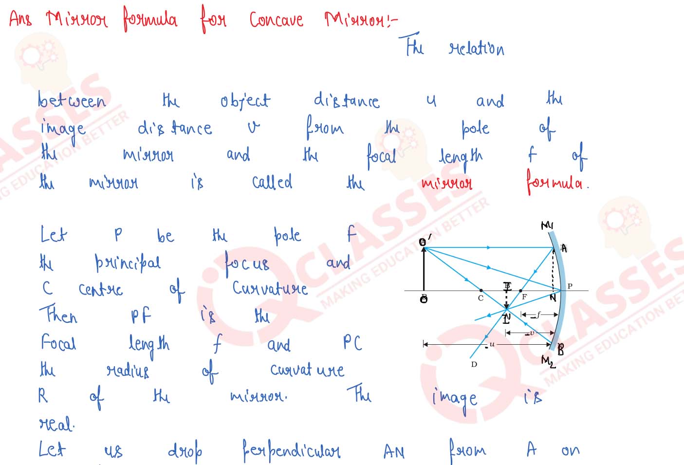 class12 ISC Physics Nootan Chapter Spherical Mirror